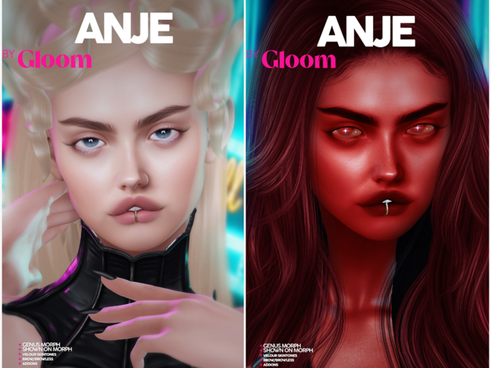 Second Life Marketplace - Gloom. - Anje Skin - Fatpack